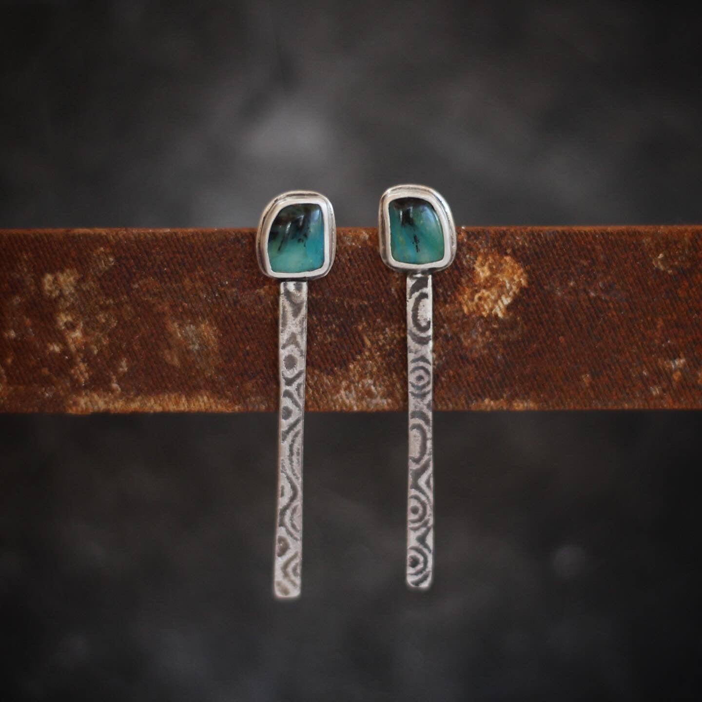 Peruvian Opal Bar Studs – Cara Wolff Jewelry