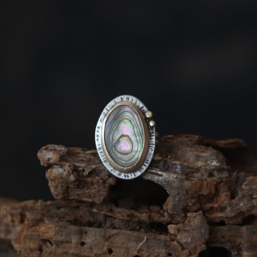 Abalone Shell Ring - Size 7 – Cara Wolff Jewelry